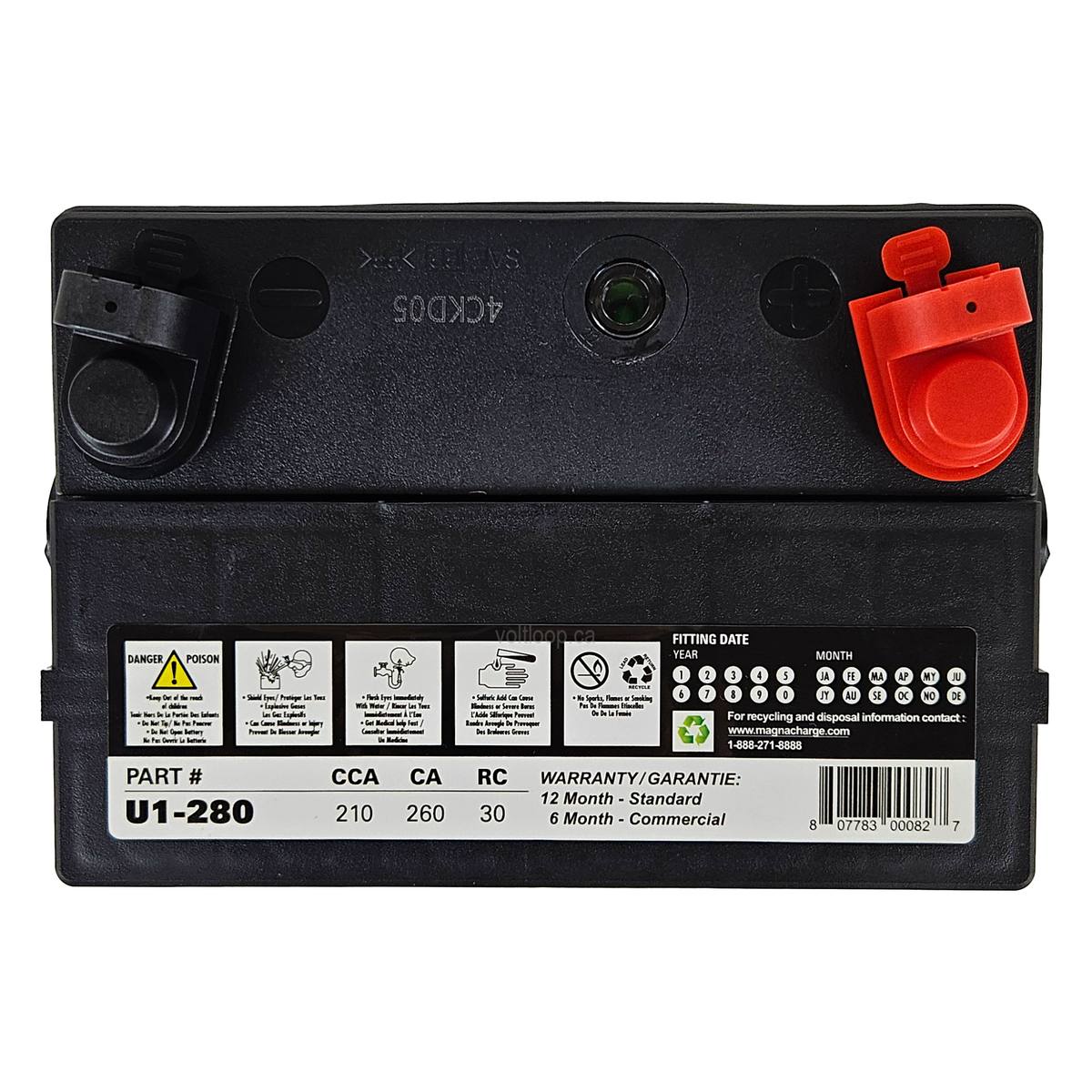 Magnacharge U1-280 12V Lawn & Garden Battery | Group U1 – Voltloop Canada