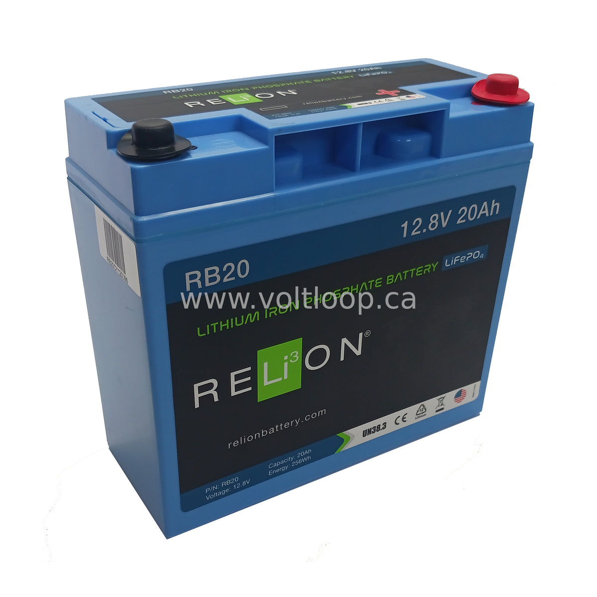Relion RB20 12V LiFePO4 Lithium 20Ah Deep Cycle Battery – Voltloop Battery Store