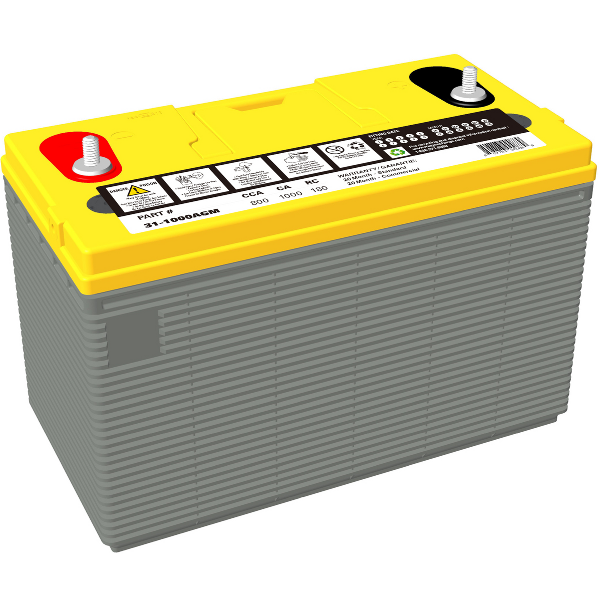 Magnacharge 31 1000AGM 12V AGM Car Battery Group 31 Voltloop Canada magnacharge-31-1000agm-12v-agm-car-battery-group-31-voltloop-canada