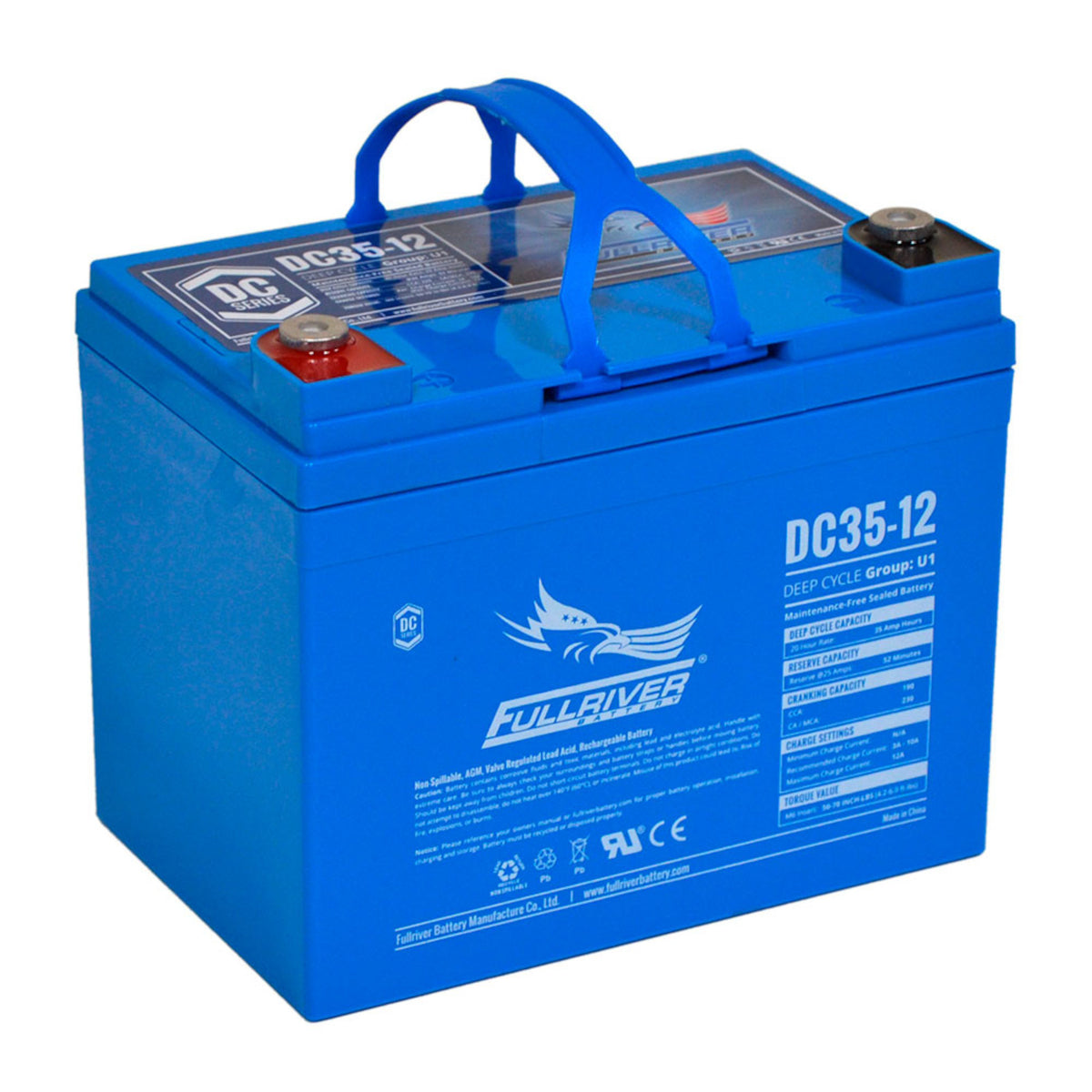 Fullriver DC35-12 12V Deep Cycle AGM Group U1 Battery – Voltloop Battery Store