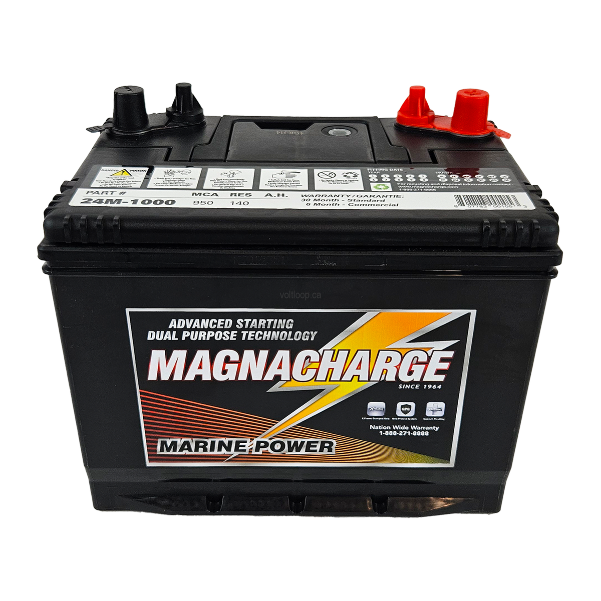 Magnacharge 24M-1000 12V Dual Purpose Marine & RV Battery – Voltloop Canada