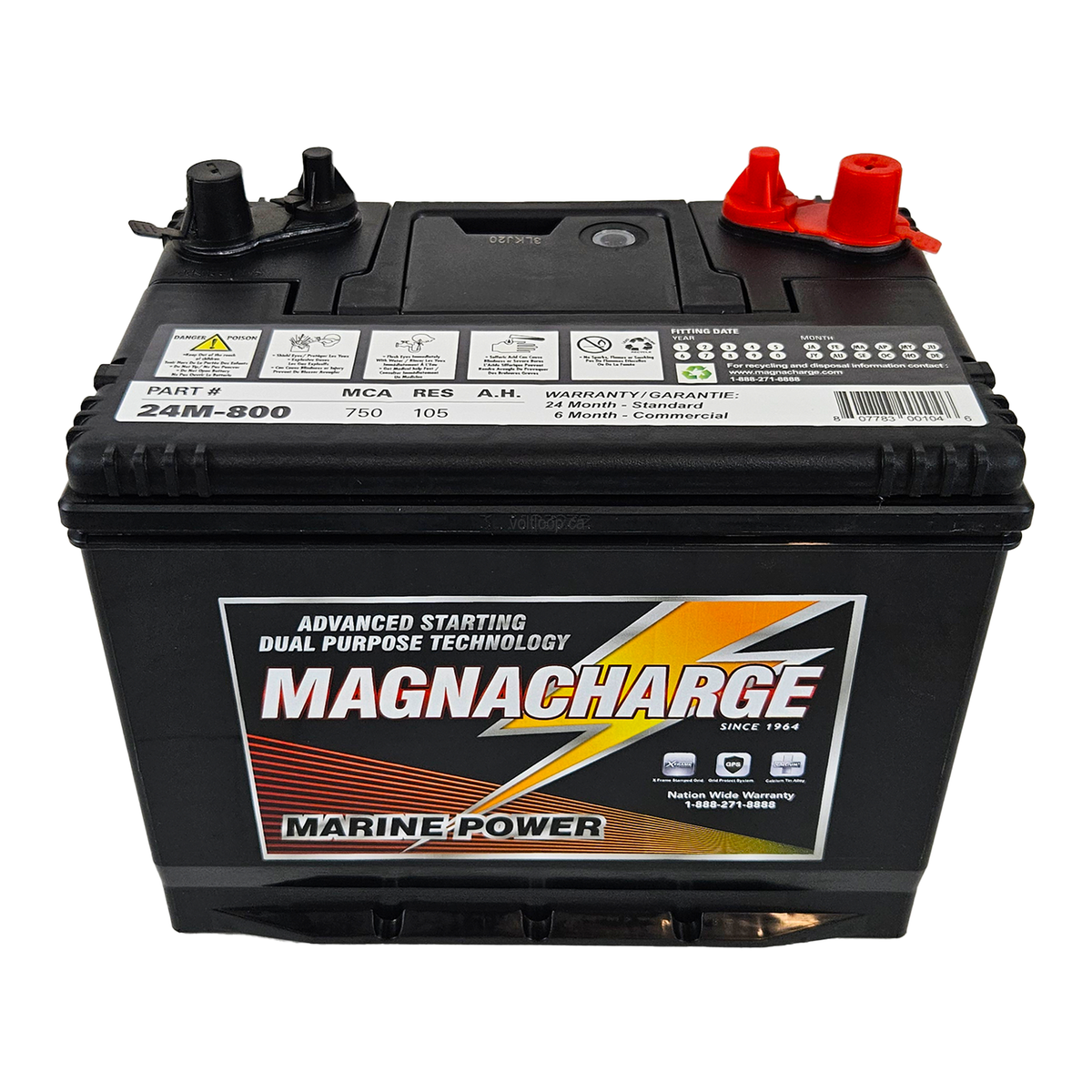 Magnacharge 24M-800 12V Dual Purpose Marine & RV Battery – Voltloop Canada