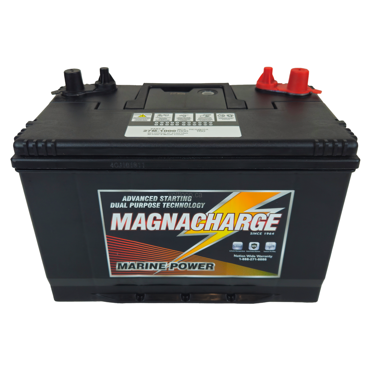 Magnacharge 27M-1000 12V Dual Purpose Marine & RV Battery – Voltloop Canada
