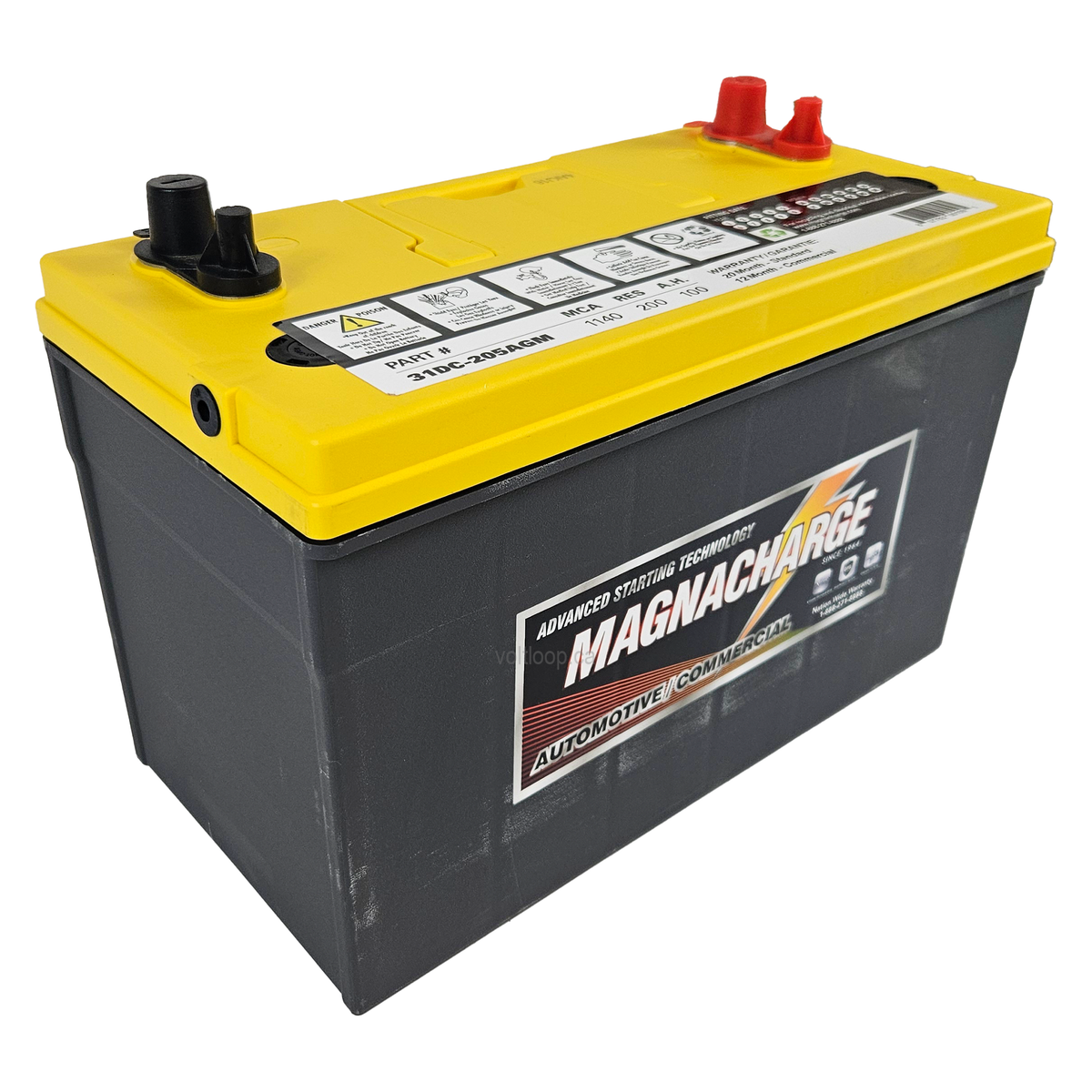 Magnacharge 31DC-205AGM 12V Dual Purpose AGM Battery – Voltloop Battery ...
