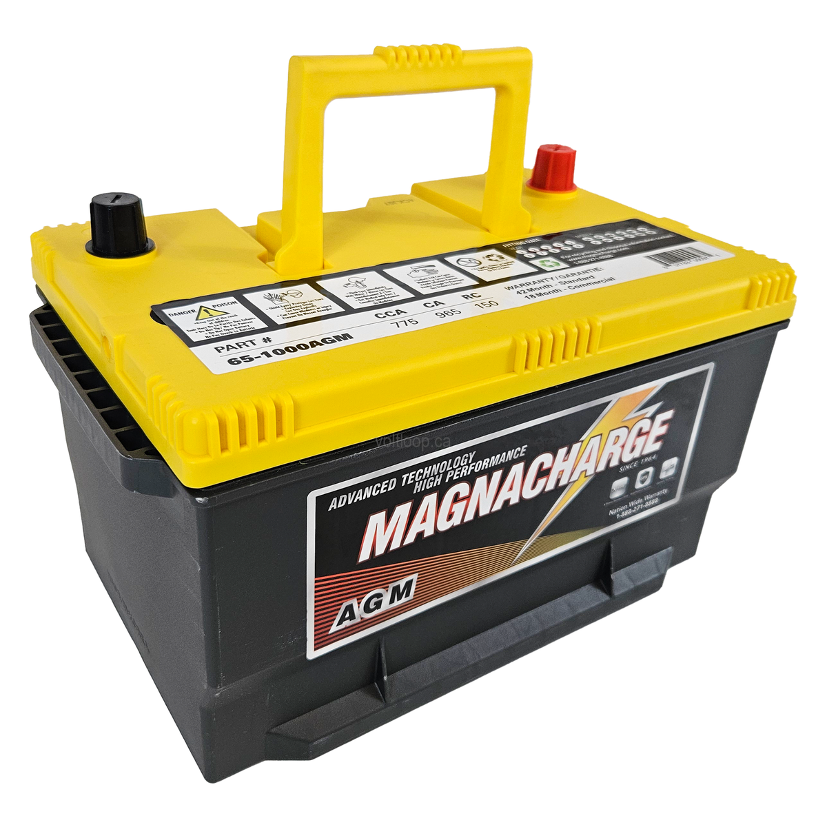 Magnacharge 65-1000AGM 12V AGM Car Battery | Group 65 – Voltloop ...