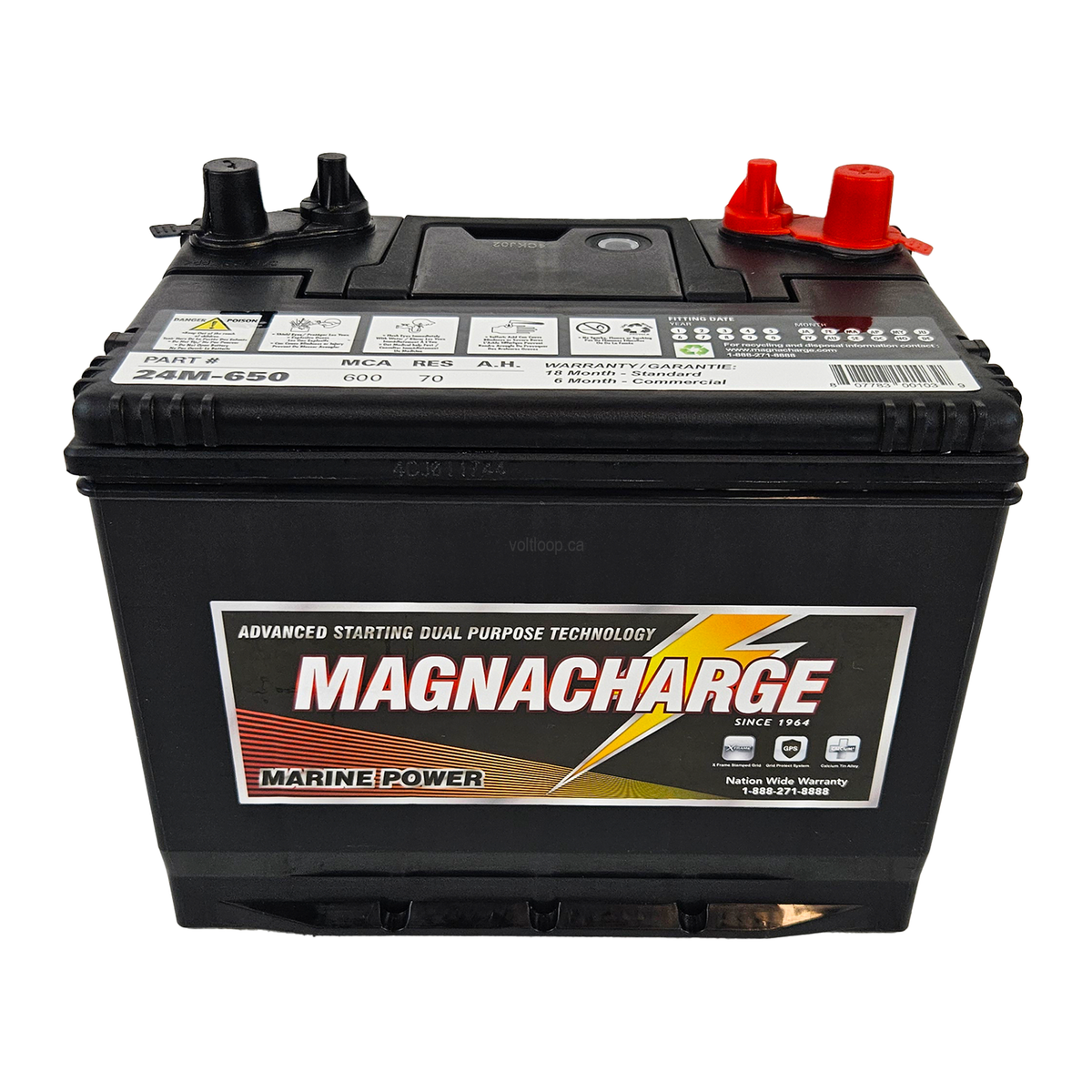 Magnacharge 24M-650 Dual Purpose Marine & RV Battery – Voltloop Battery ...