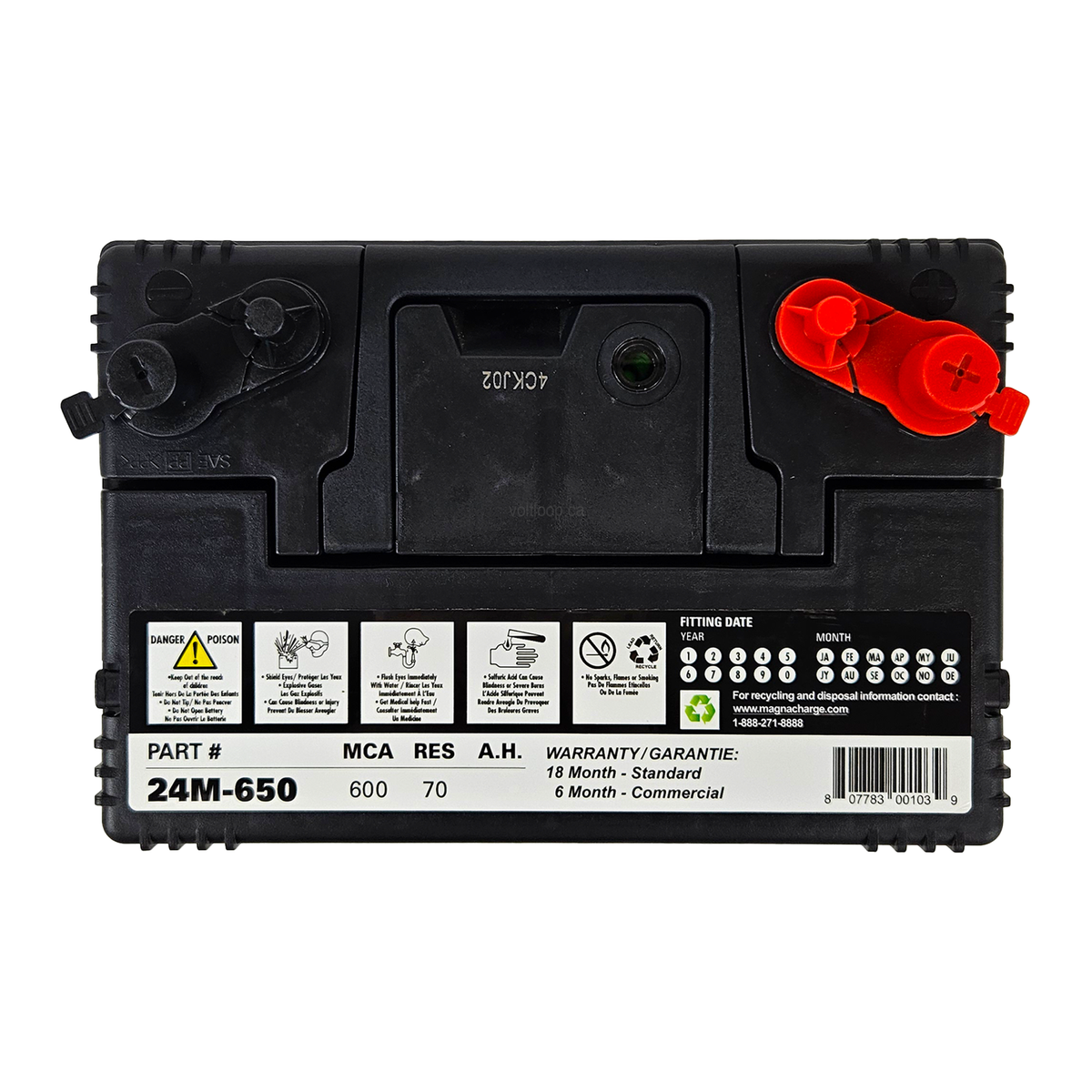 Magnacharge 24M-650 Dual Purpose Marine & RV Battery – Voltloop Canada