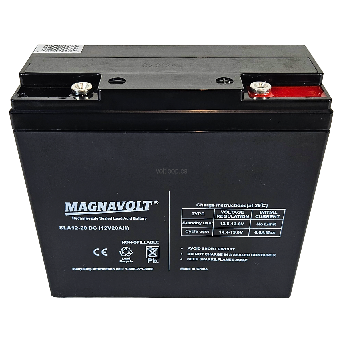 Magnavolt SLA12-20 12V 20Ah Sealed Lead Acid AGM Battery – Voltloop ...