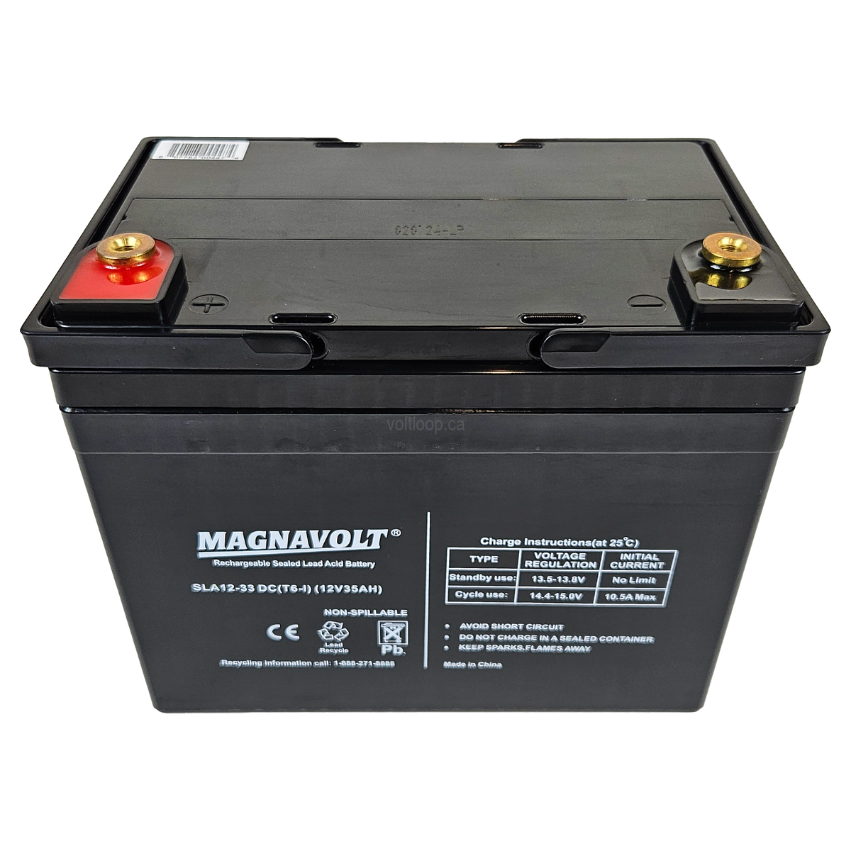 Magnavolt SLA12-33 12V 35Ah Sealed Lead Acid AGM Battery – Voltloop ...