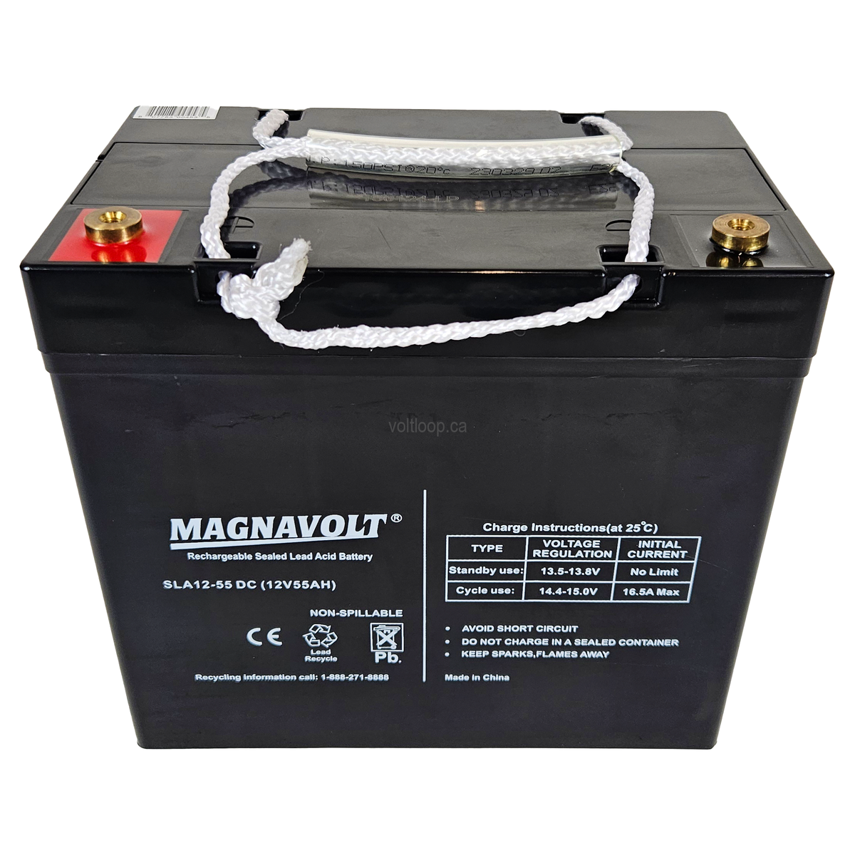 Magnavolt SLA12-55 12V 59Ah Sealed Lead Acid AGM Battery – Voltloop Canada
