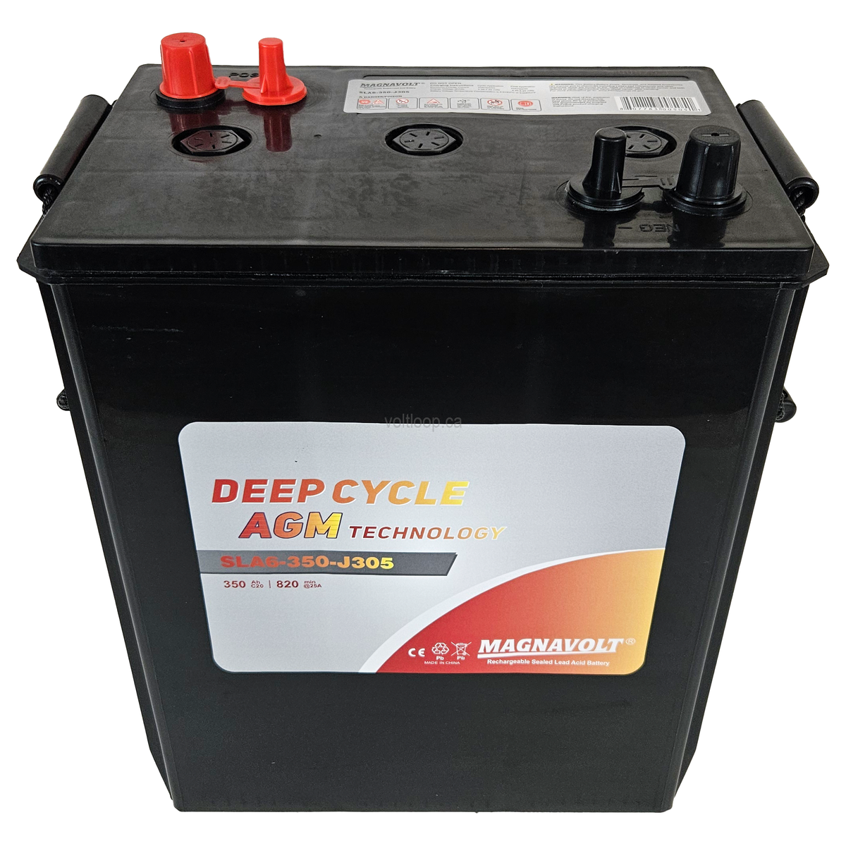 Magnavolt SLA6-350-J305 6V Sealed Lead Acid AGM Battery – Voltloop ...