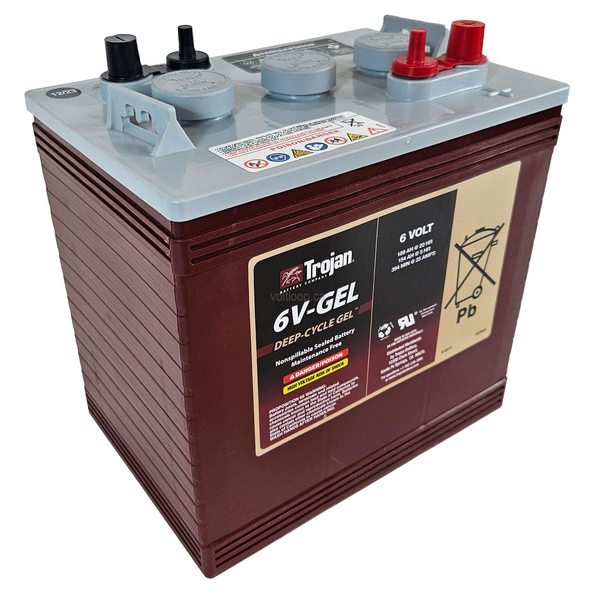 Trojan 6V-GEL 6V Deep-Cycle GEL Battery | Group GC2 – Voltloop Battery ...
