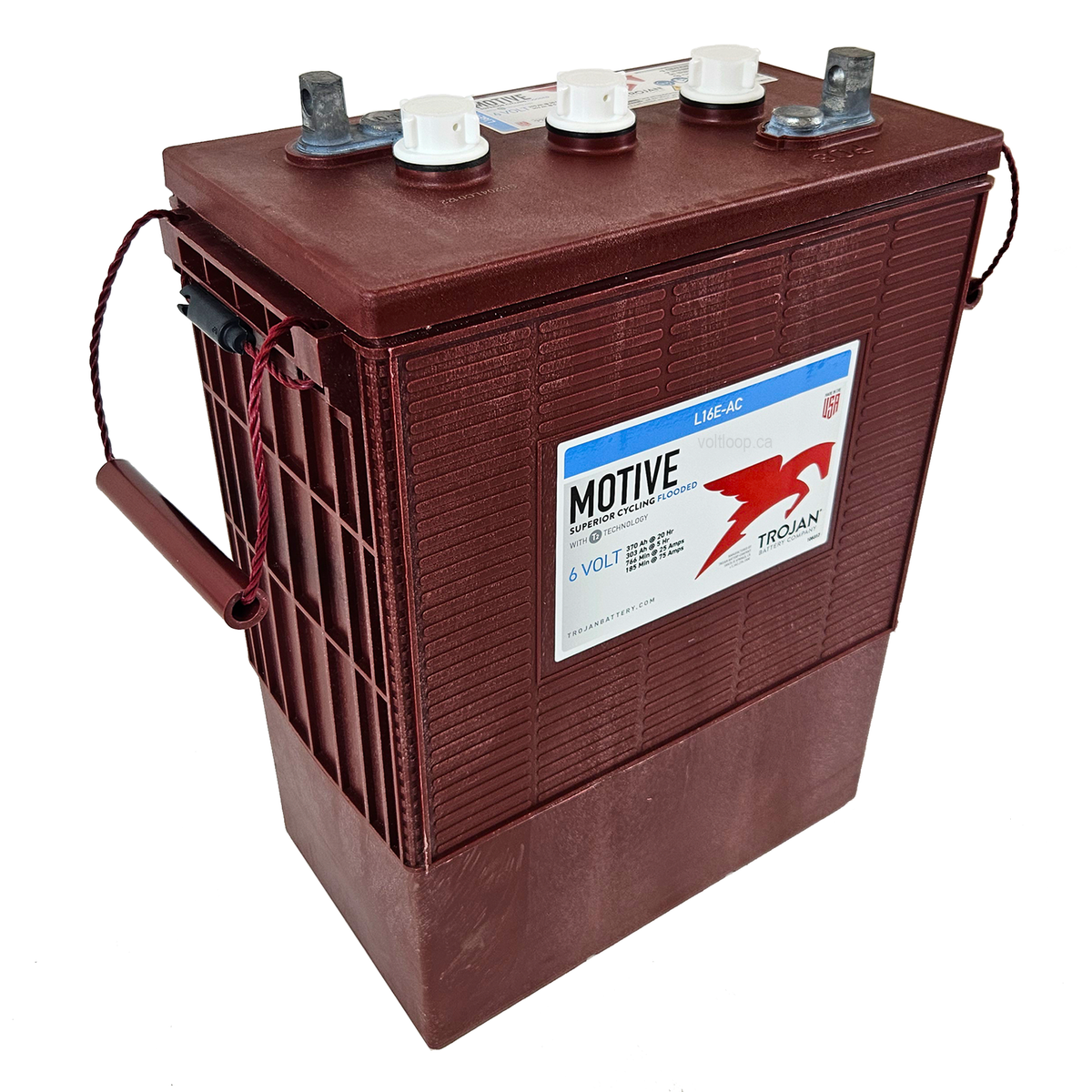 Trojan L16E-AC 6V Deep Cycle Flooded Battery | Group 903 – Voltloop Canada