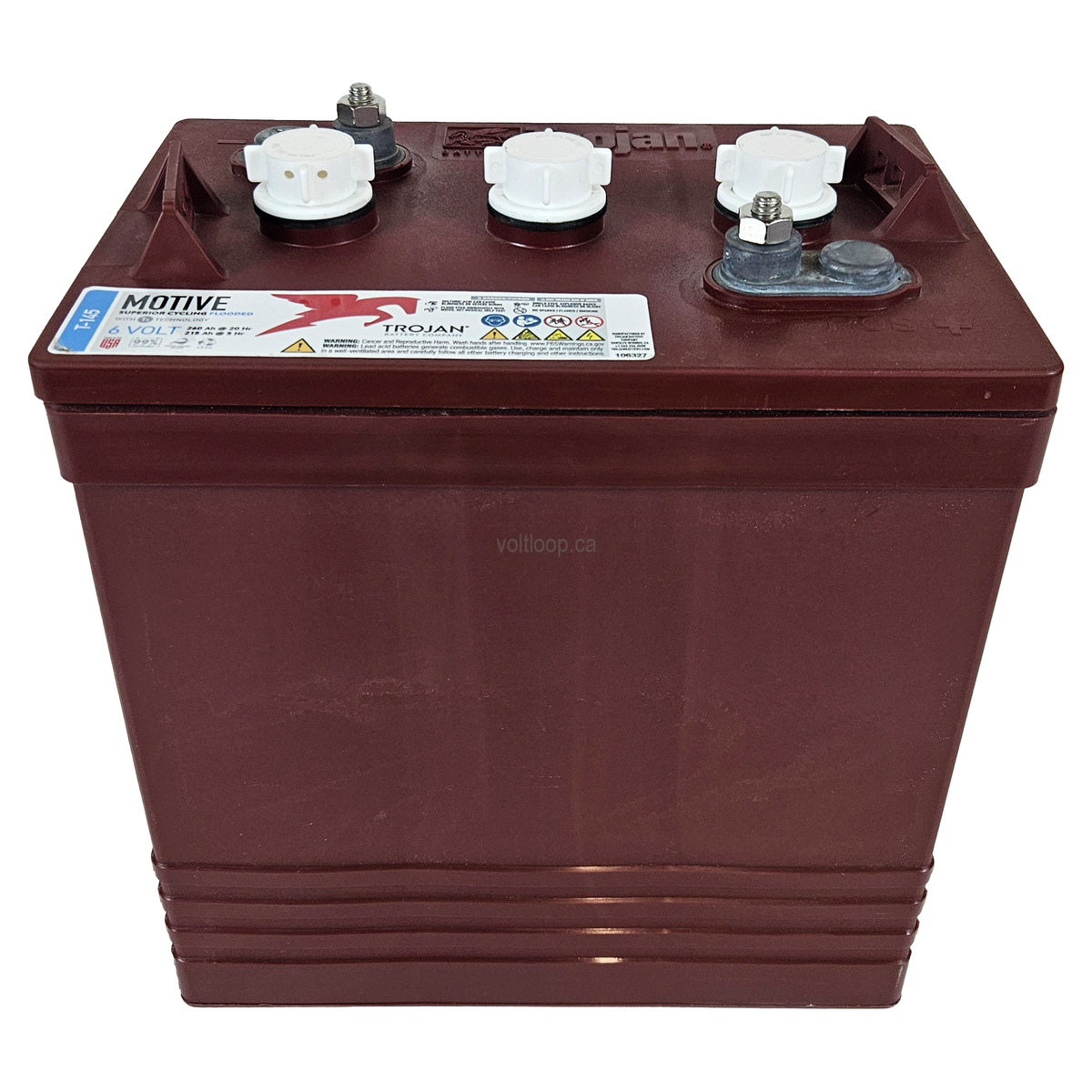 Trojan T-145 6V Deep Cycle Flooded Battery | Group GC2H – Voltloop Battery Store