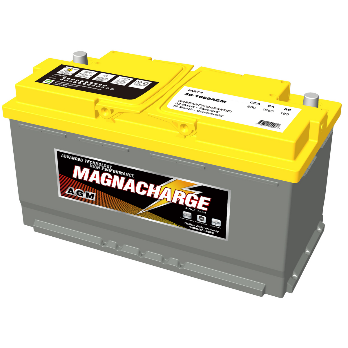 Magnacharge 49-1050AGM 12V AGM Car Battery | Group 49 – Voltloop ...