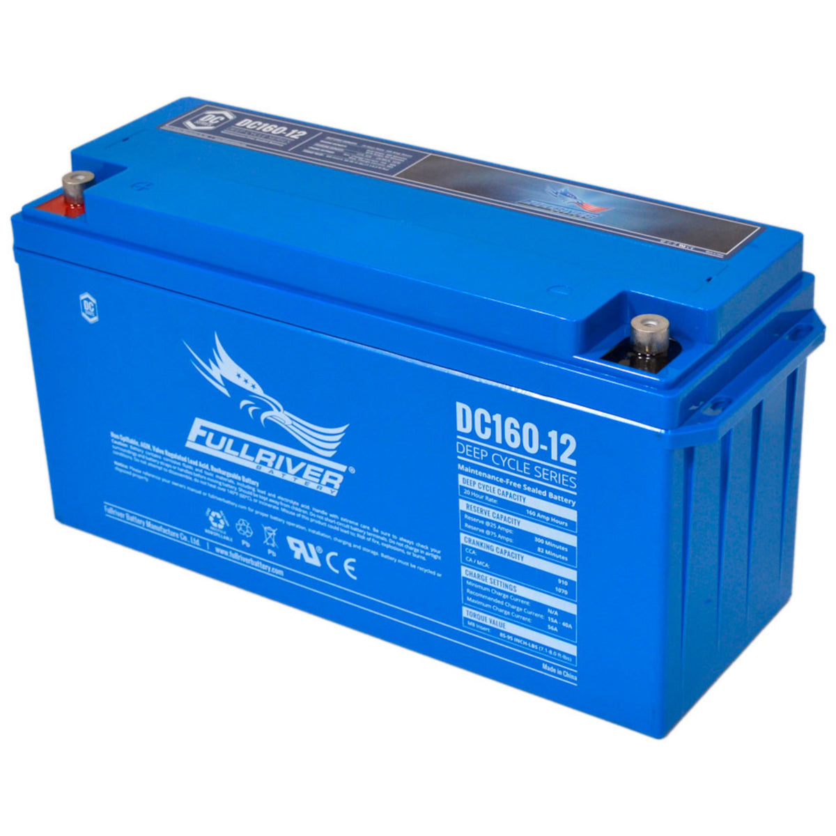 Fullriver DC160-12 12V Deep Cycle AGM Battery | 160AH – Voltloop ...