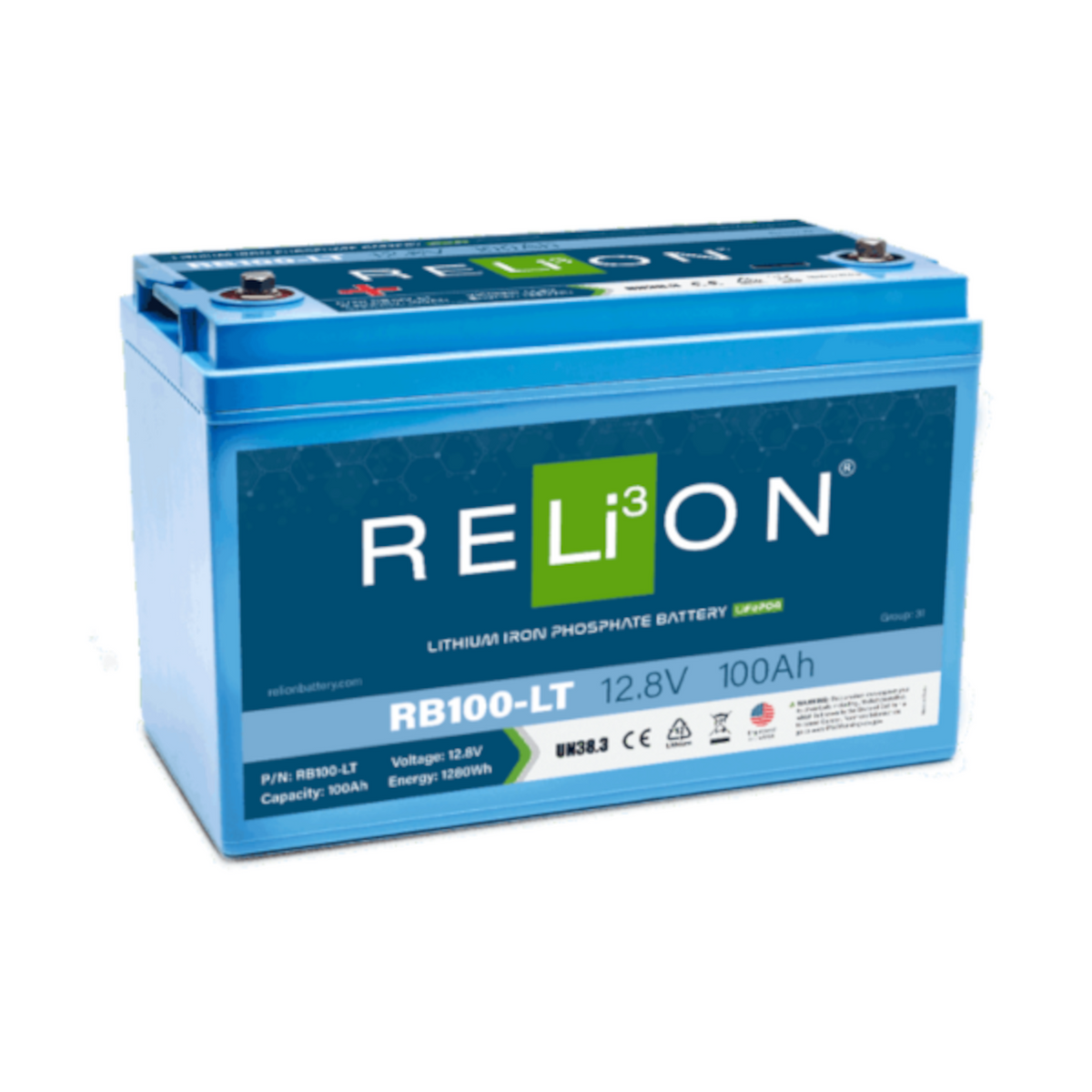 Relion RB100-LT 12V LiFePO4 Lithium Deep Cycle Battery – Voltloop Battery Store