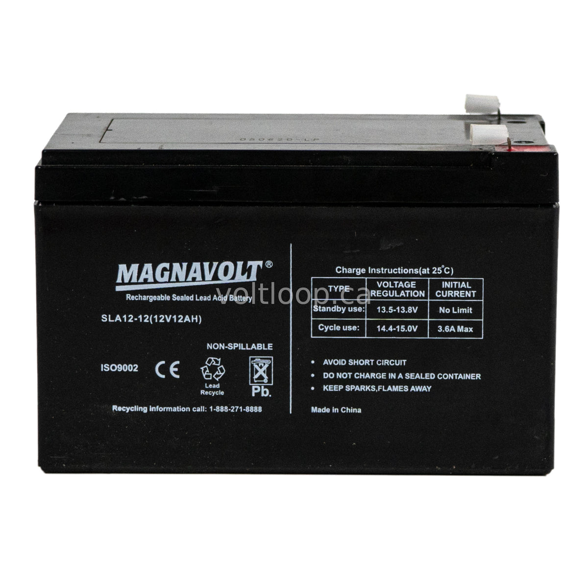 Magnavolt SLA12-12 12V 12Ah Sealed Lead Acid SLA Battery – Voltloop ...