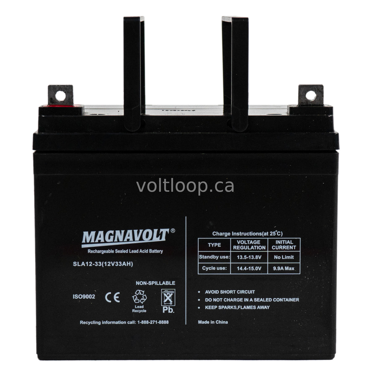 Magnavolt SLA12-33 12V 33Ah Sealed Lead Acid SLA Battery – Voltloop ...