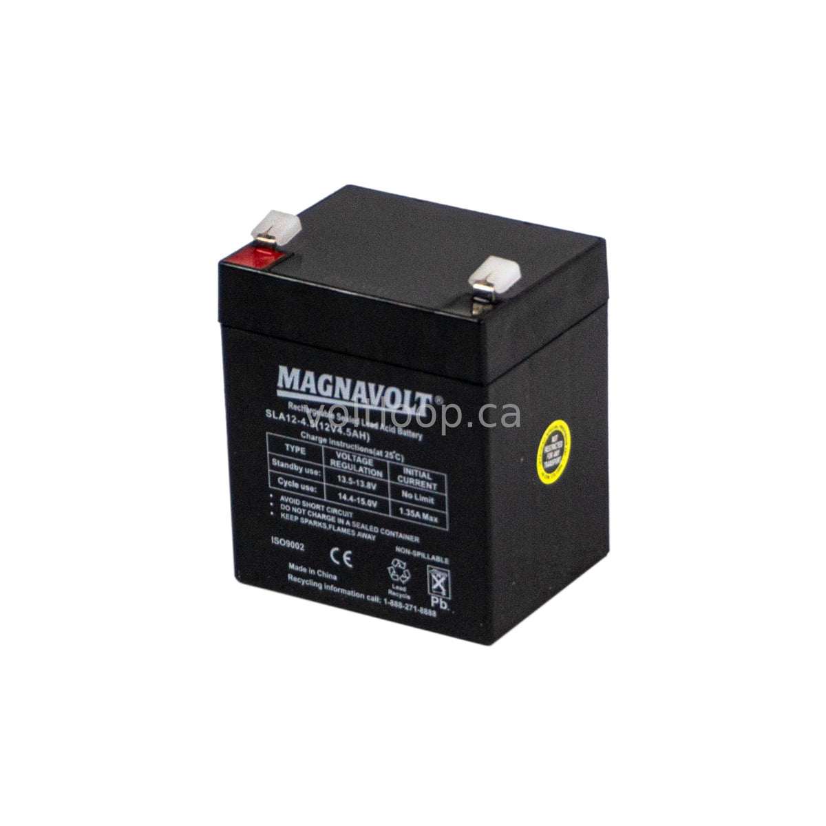 Magnavolt SLA12-4.5 12V 4.5Ah Sealed Lead Acid Battery – Voltloop ...