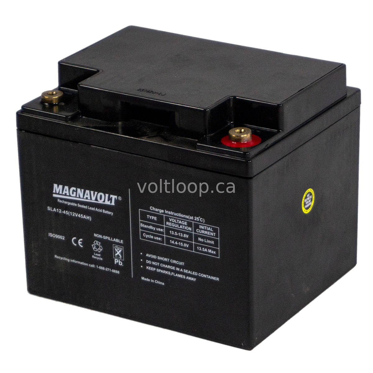 Magnavolt SLA12-45 12V 45Ah Sealed Lead Acid SLA Battery – Voltloop ...