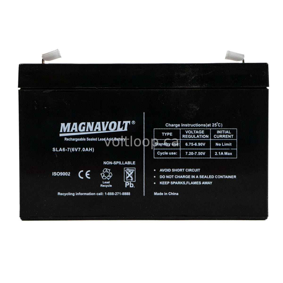 Magnavolt SLA6-7 6V 7 Ah Sealed Lead Acid SLA Battery – Voltloop ...
