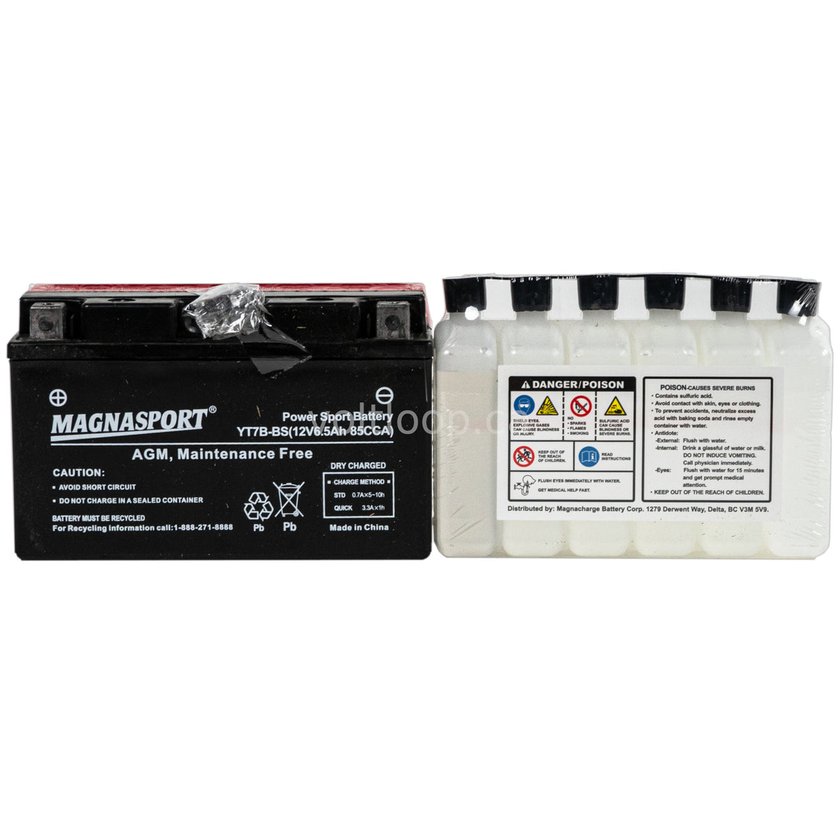 Magnasport YT7B-BS 12V Advanced AGM Battery | 85 CCA – Voltloop Battery ...