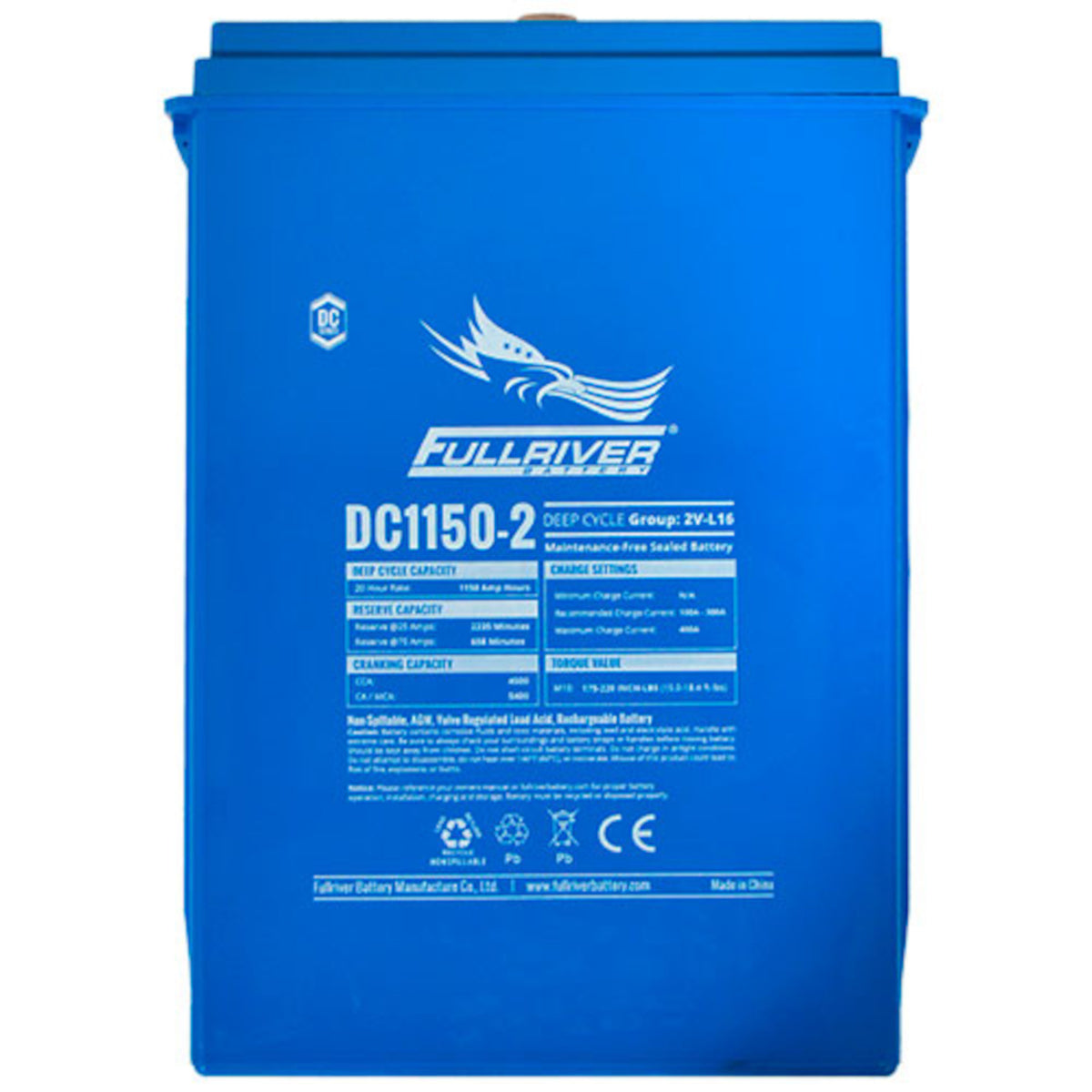 Fullriver DC1150-2 2V Deep Cycle AGM Group L16 Battery – Voltloop Canada